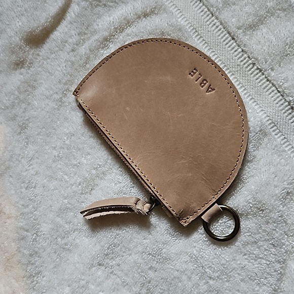 Able | Bags | Able Mini Coin Pouch In Bone | Poshmark